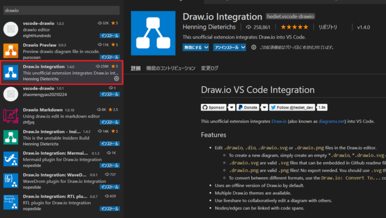 【備忘録】VSCode拡張機能「drawio integration」を用いてLaTeX数式を入力した画像を保存する際の注意点 & 行列の簡単 ...